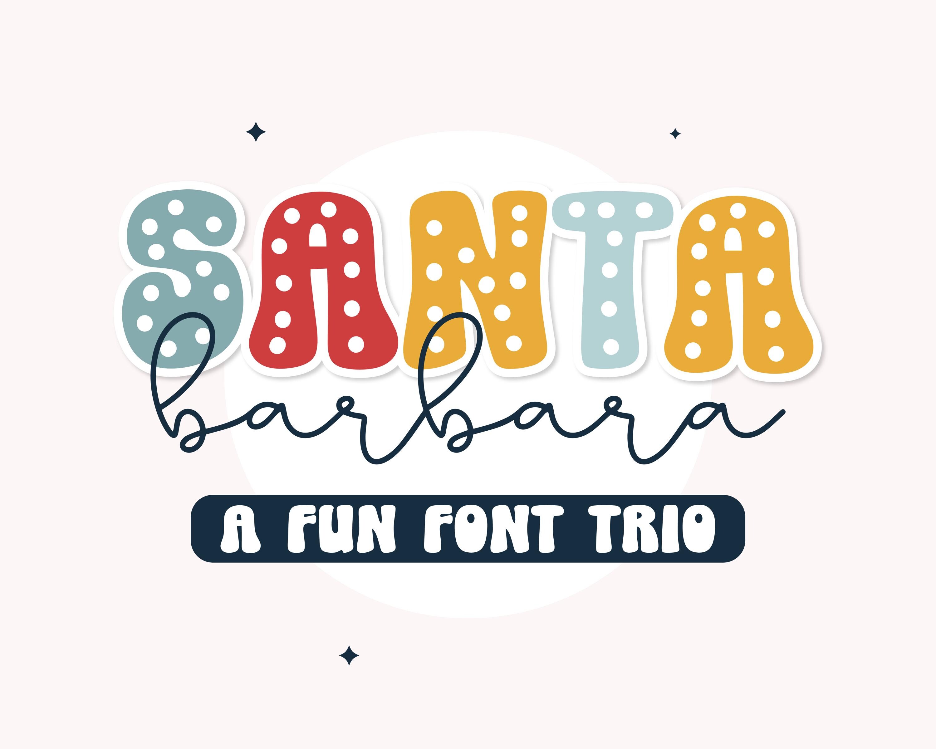 Christmas Font SVG Retro Handwritten Font Trio Playful Holiday Script ...