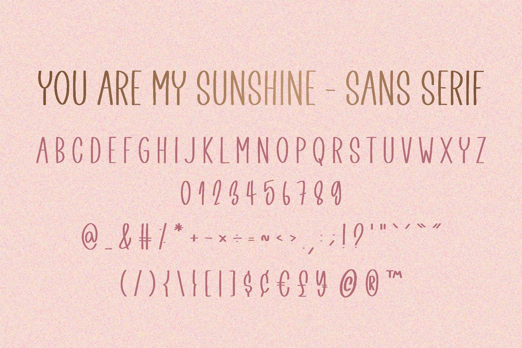 You Are My Sunshine Font Duo A Script and Sans Serif Handwritten Font ...