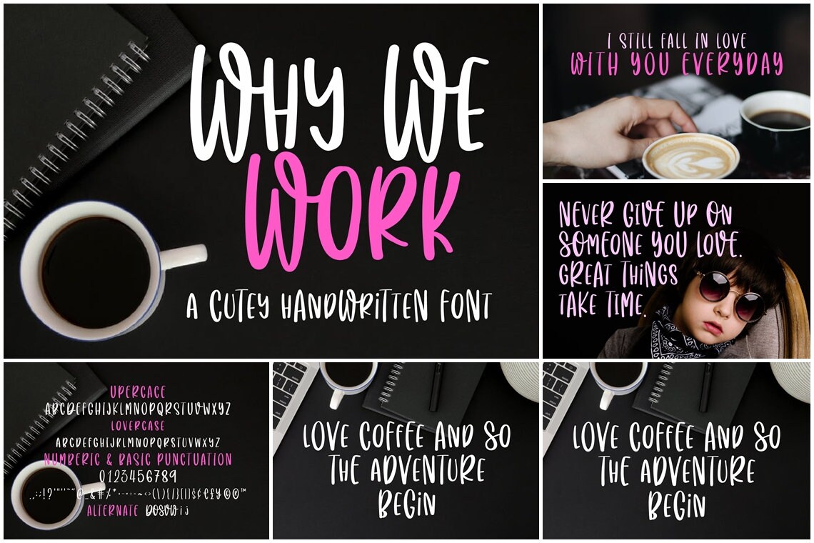 Big Bundle of 10 Handwritten Fonts Modern Calligraphy Font - Etsy