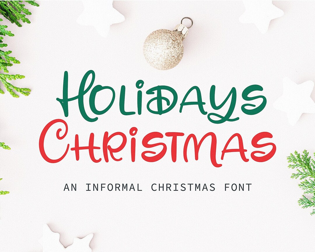 Christmas Font SVG | Playful Holiday Script Font | Handwritten Cursive ...