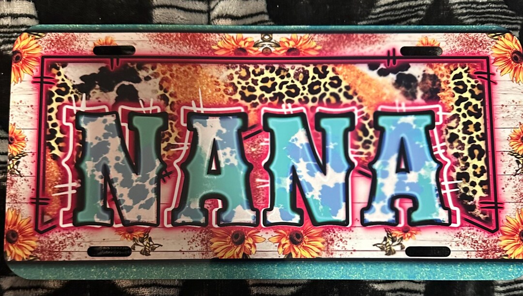 New License Plate “nana” - Etsy