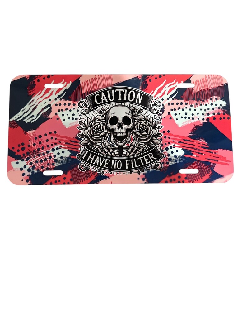 New License Plate “ Caution No Filter” - Etsy