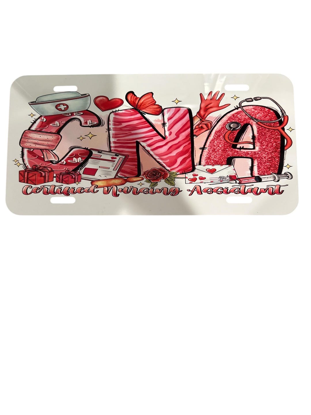 New License Plate "cna" Certified Nursing Assistant - Etsy