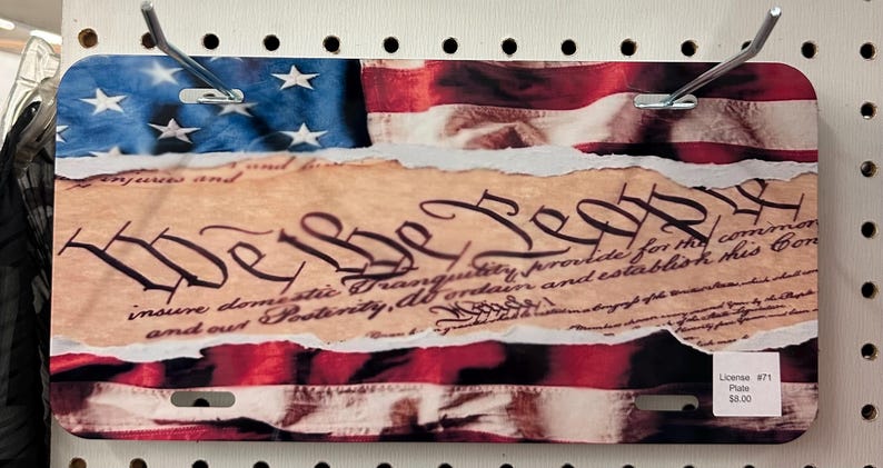 New License Plate We the People - Etsy