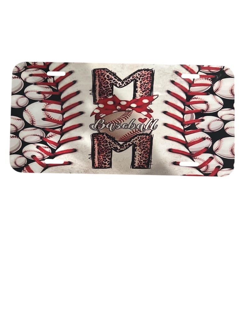 New License Plate “baseball Mom” - Etsy
