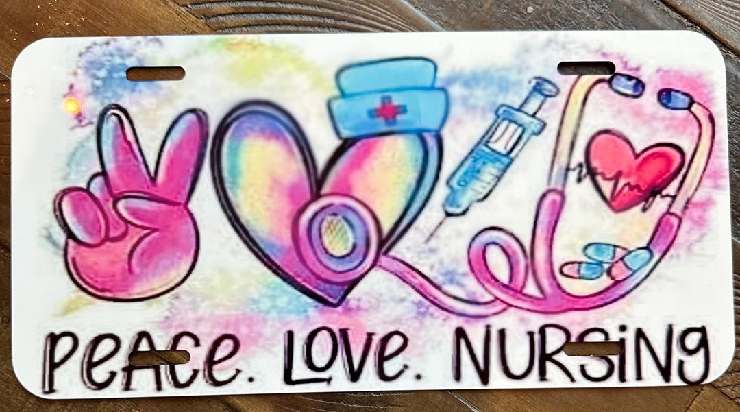 New License Plate Nursing - Etsy
