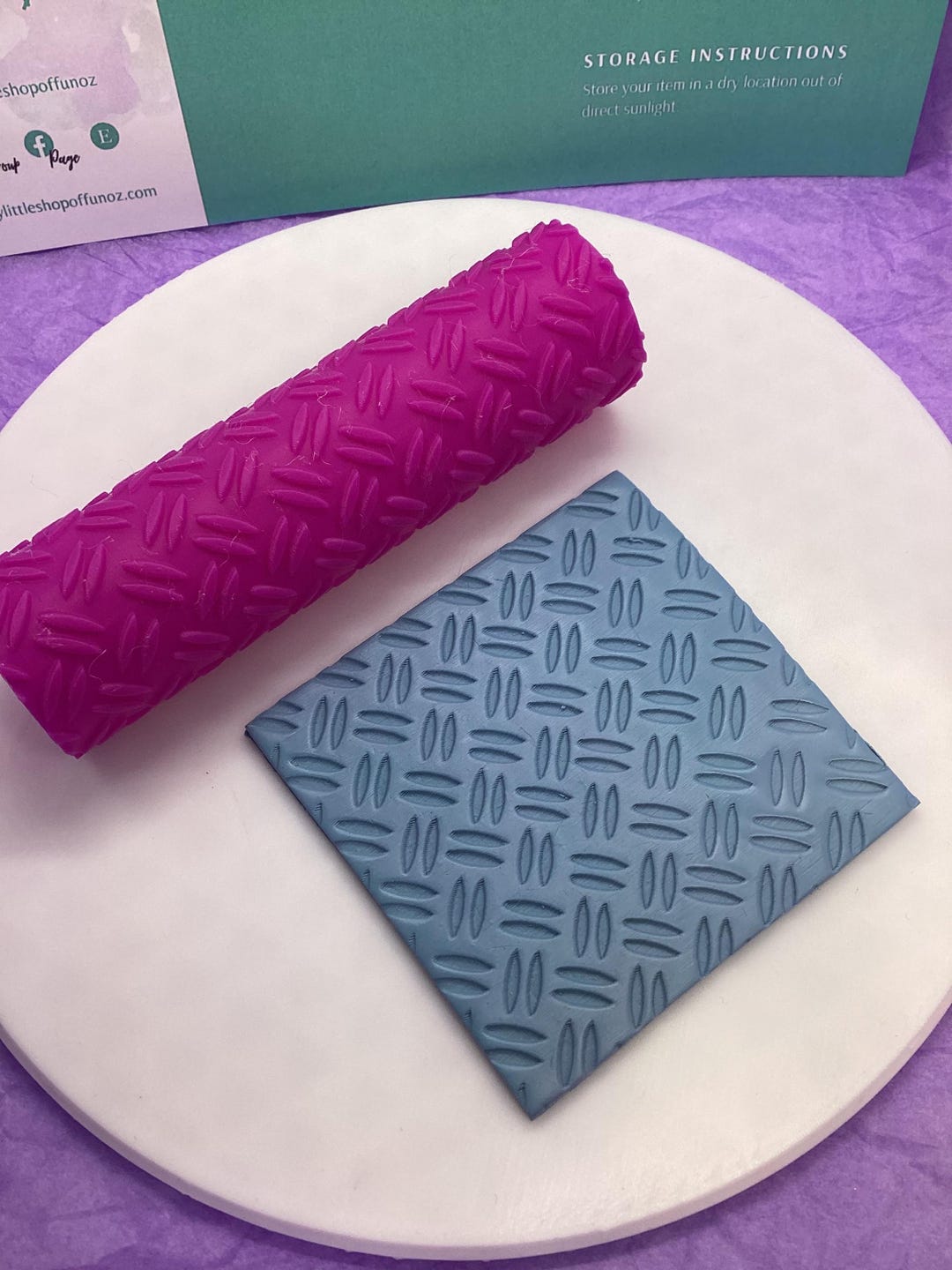Texture Roller Metal Pattern, Mokume Gane Tool, Polymer Clay Craft Tool ...