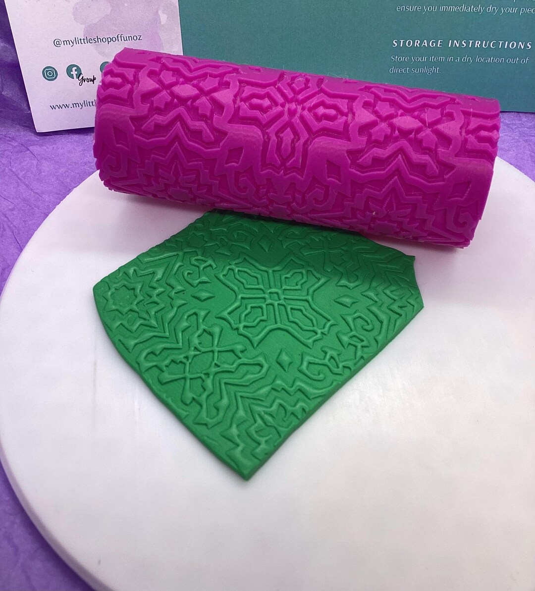 Texture Roller Moroccan Pattern, Mokume Gane Tool, Polymer Clay Craft ...