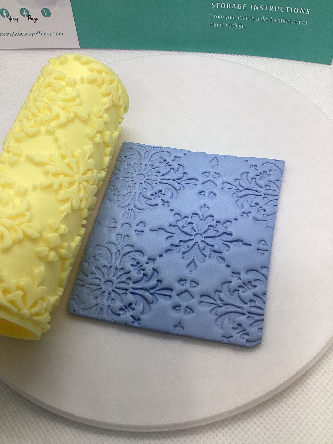 Texture Roller Mexican Inspired Pattern, Polymer Clay Craft Tool ...