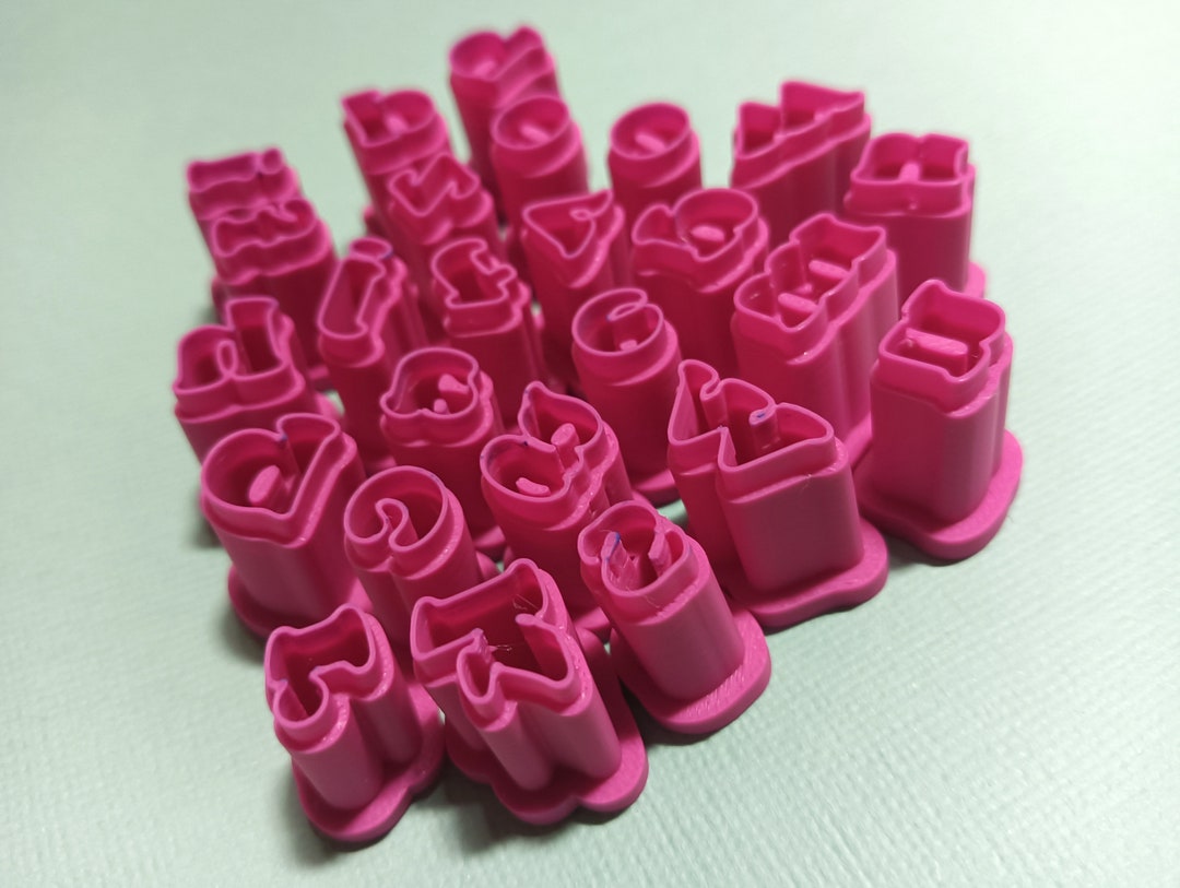 Lowercase Alphabet Polymer Clay Cutters, Letter Clay Cutters, 10mm Mini ...