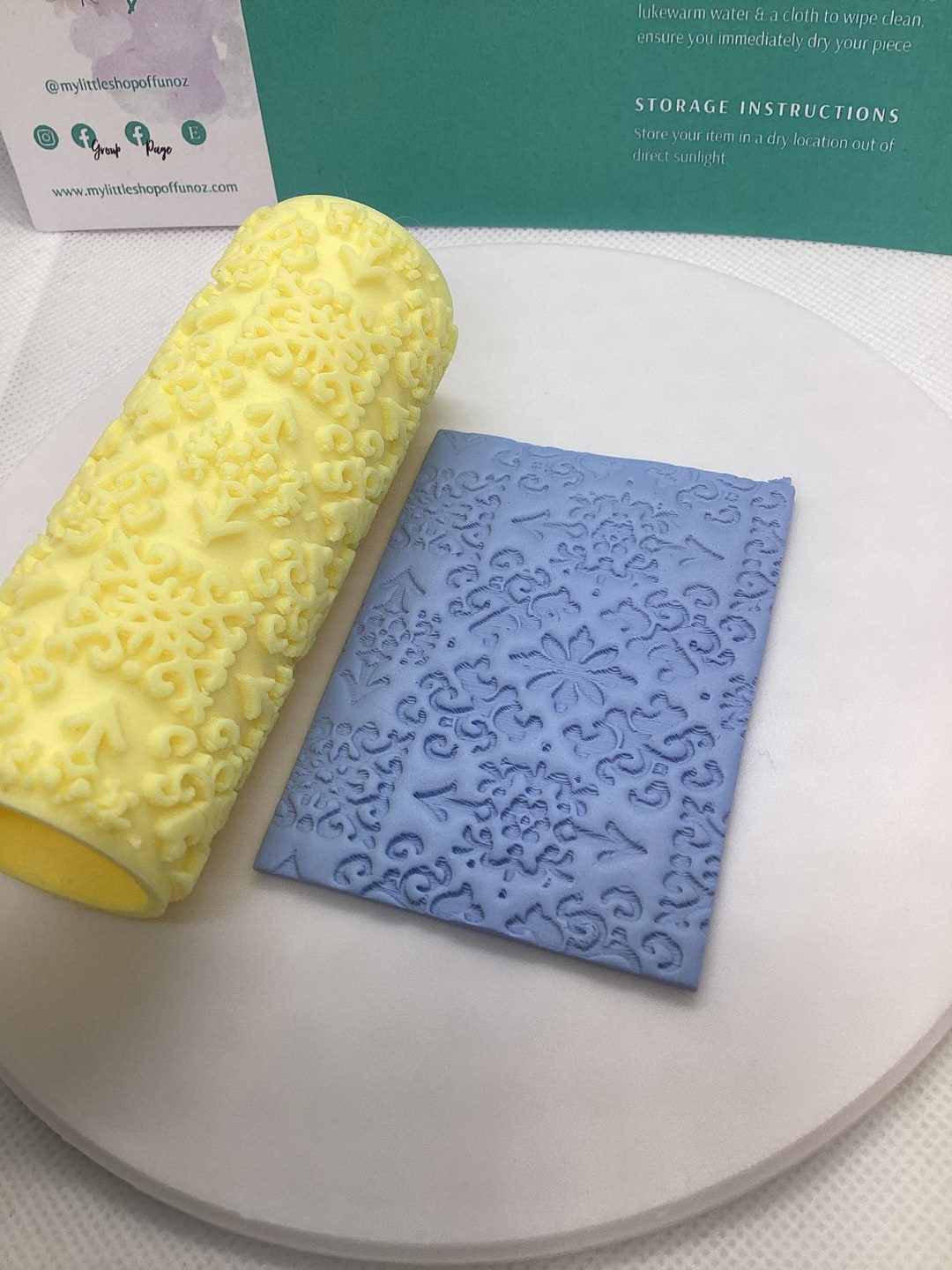 Texture Roller Mexican Inspired Pattern, Polymer Clay Craft Tool ...