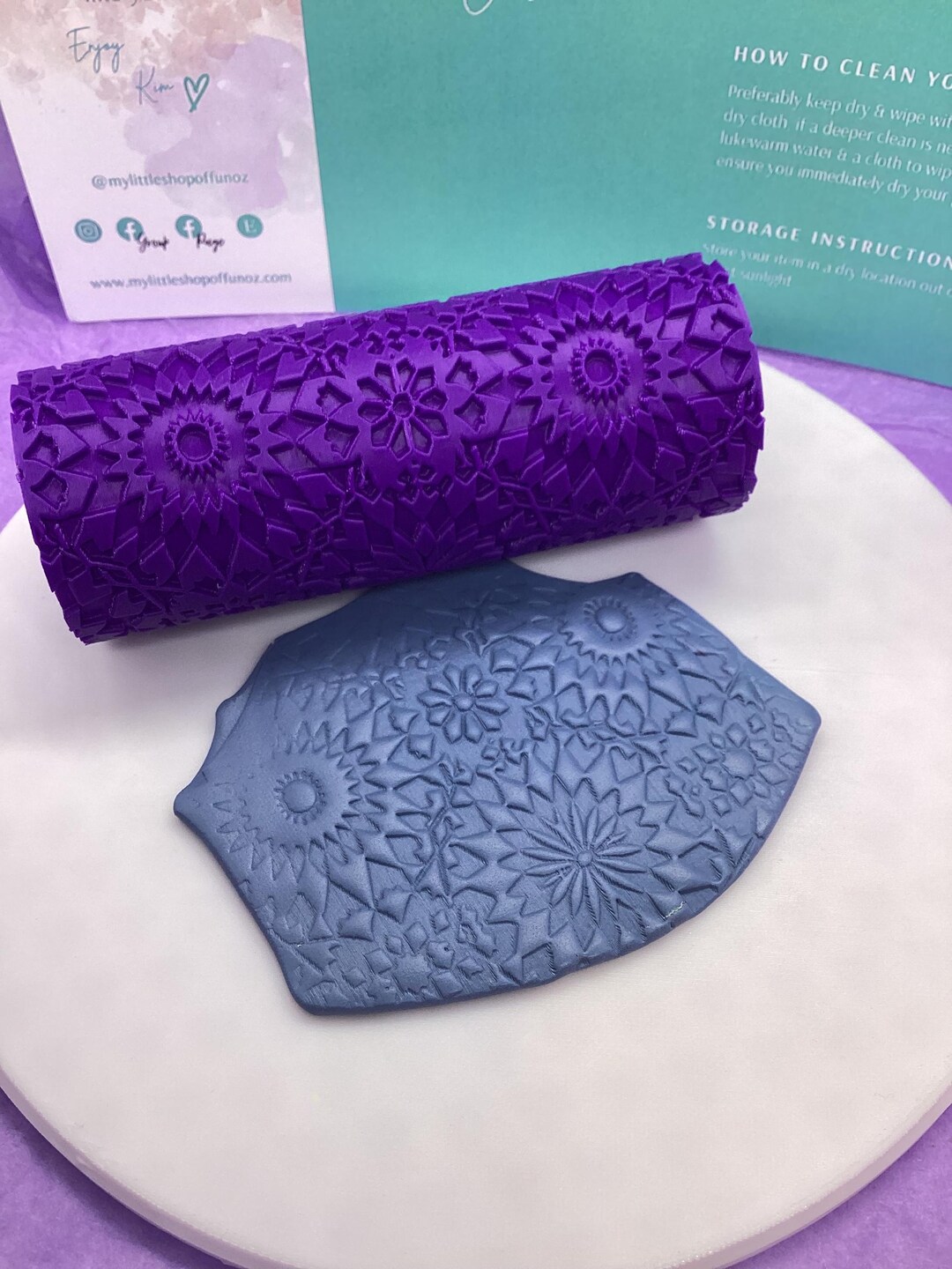 Texture Roller Mandala Pattern, Mokume Gane Tool, Polymer Clay Craft ...