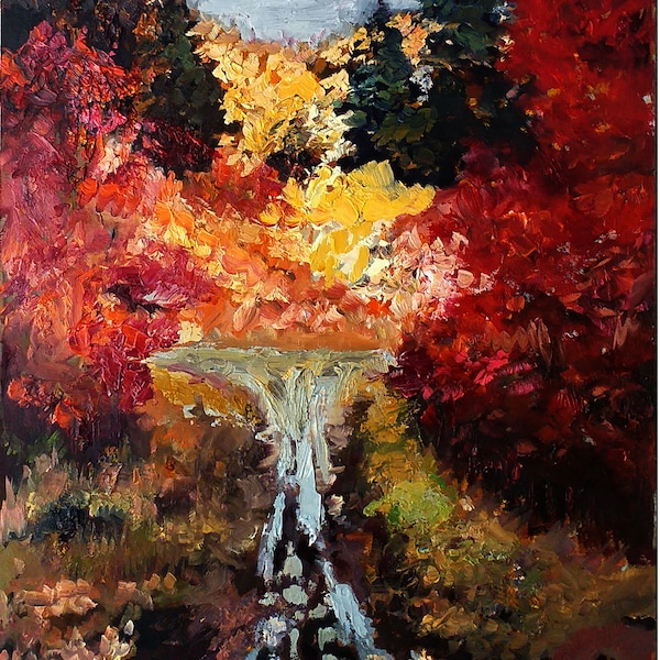 Fall Tree Painting - Etsy