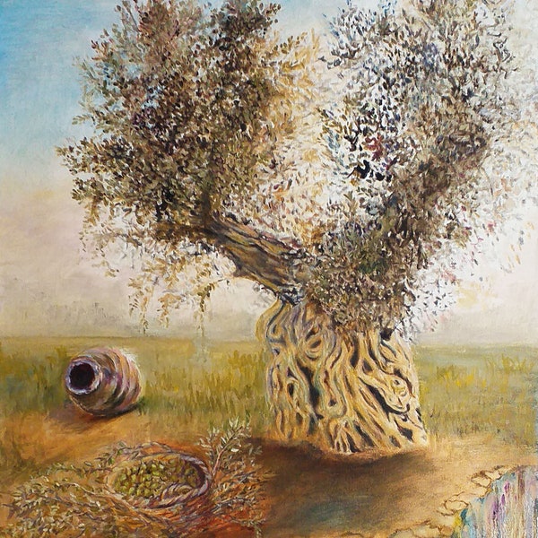Olive Tree Painting - Etsy