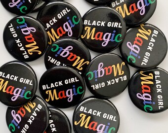 Black Girl Magic Retro Enamel Pin - Etsy