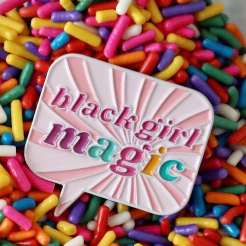 Black Girl Magic Retro Enamel Pin | Etsy