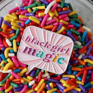 Black Girl Magic Retro Enamel Pin - Etsy