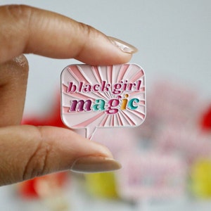 Black Girl Magic Retro Enamel Pin - Etsy