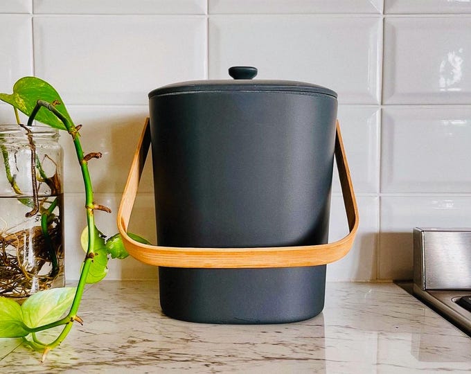 Bamboozle Luxury Indoor Food Compost Bin for Kitchen (black Charcoal ...