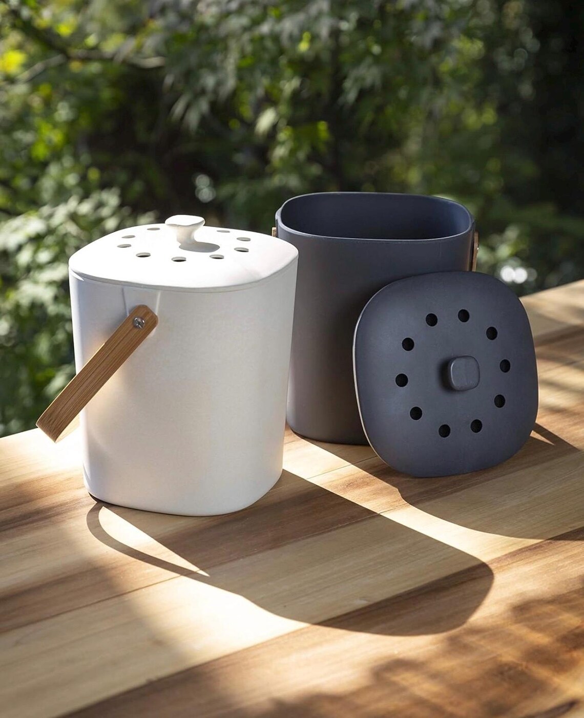 Bamboozle Luxury Indoor Food Compost Bin for Kitchen (black Charcoal ...