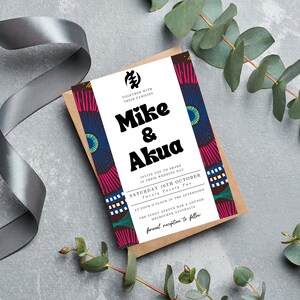 African Wedding Invitation, African Wedding Printable, African Style ...