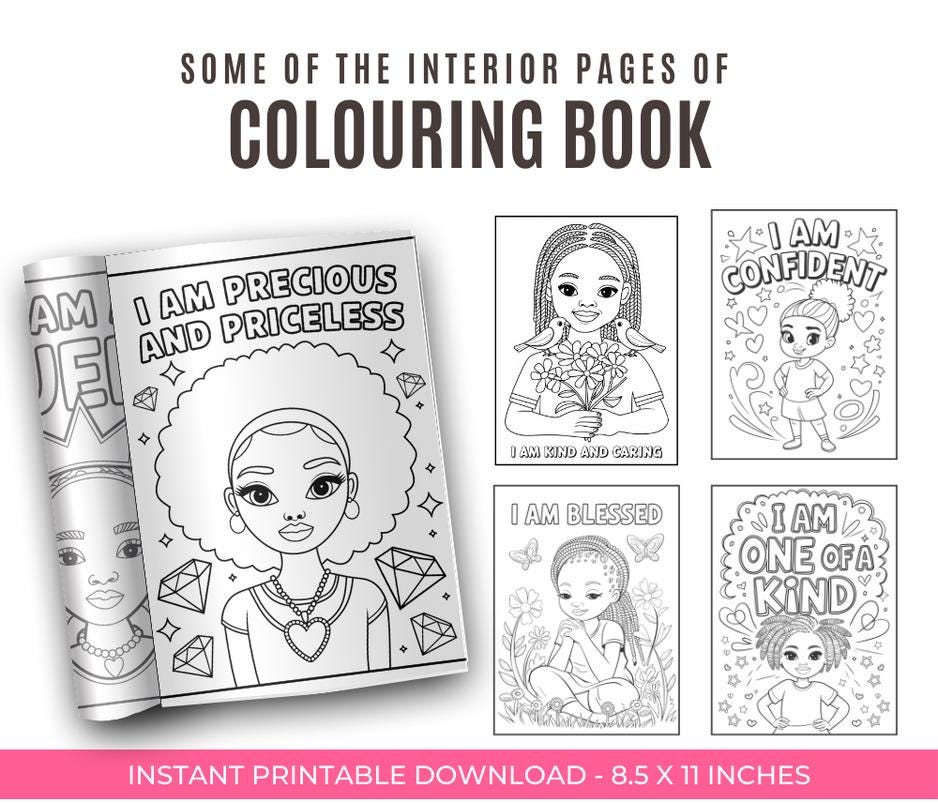 Black Kids Colouring Pages, Black Kids Coloring Book, Black Kids ...