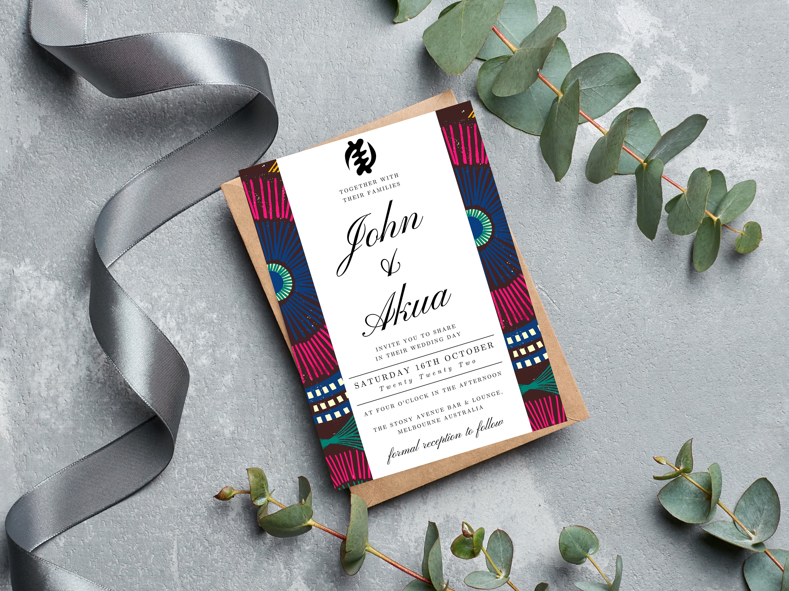African Wedding Invitation, African Wedding Printable, African Style ...