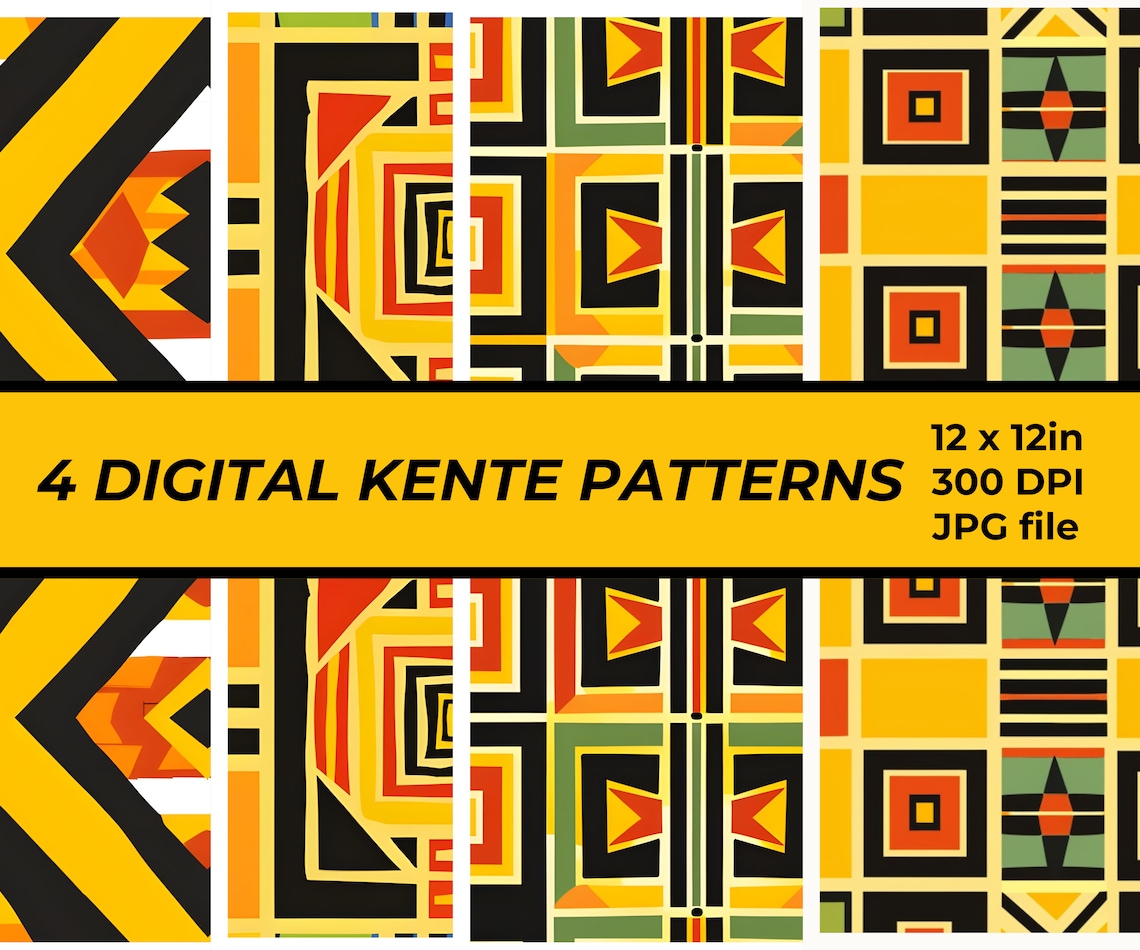 African Pattern | African Kente Pattern | African Digital Pattern ...