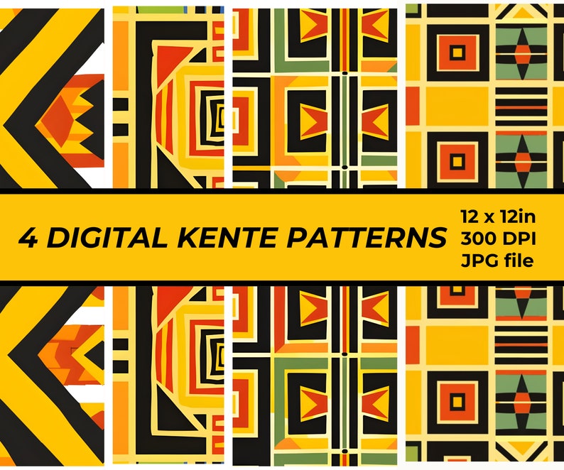African Pattern | African Kente Pattern | African Digital Pattern ...