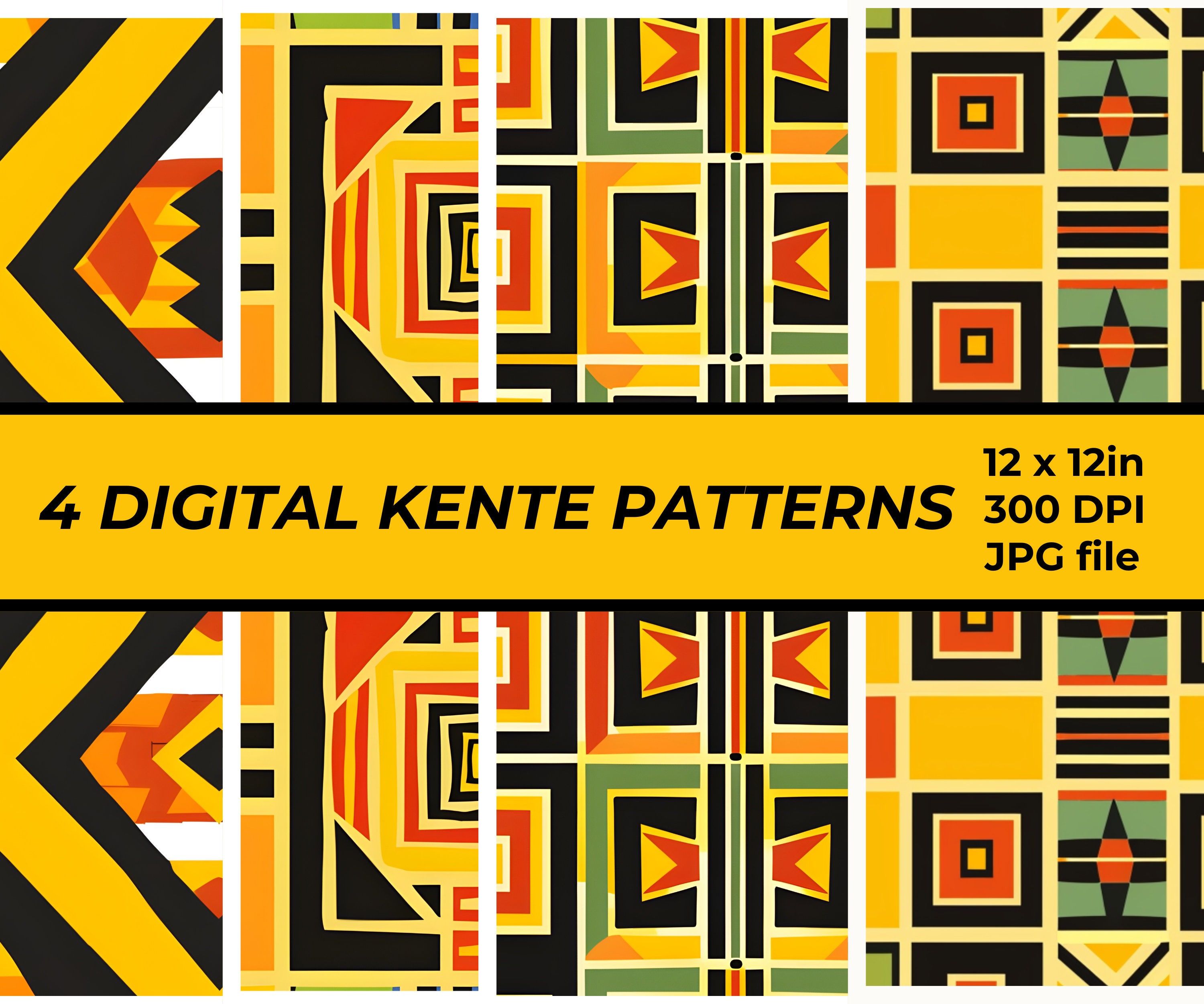 African Pattern | African Kente Pattern | African Digital Pattern ...