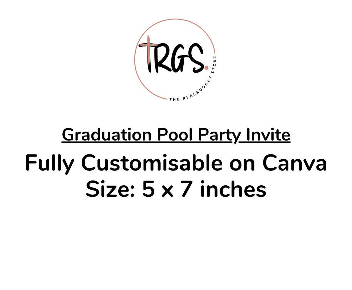 Graduation Pool Party Invitation Canva | School Graduation Ceremony ...