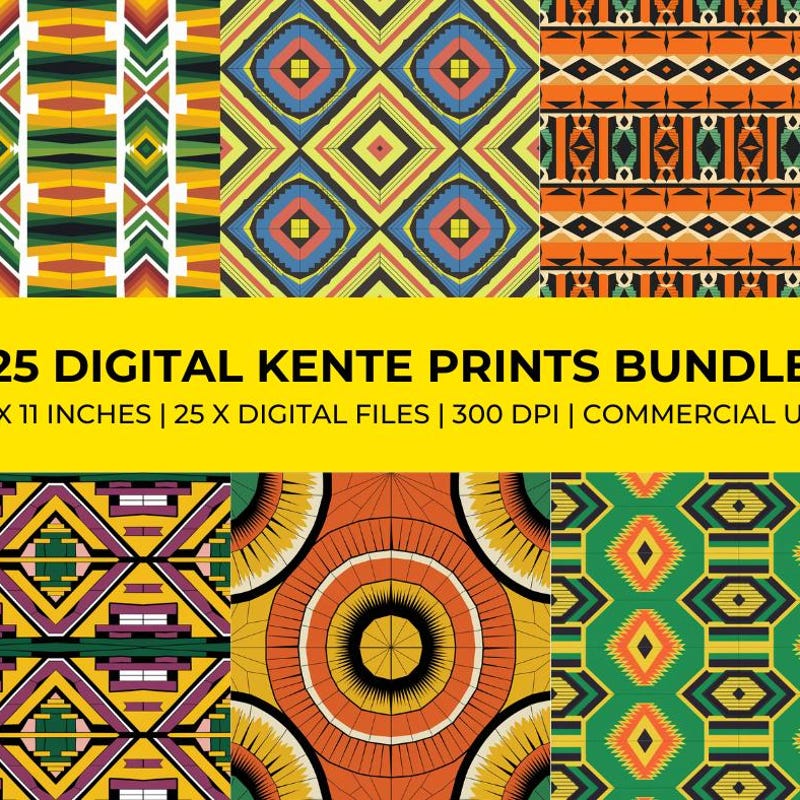 Kente Digital Paper - Etsy