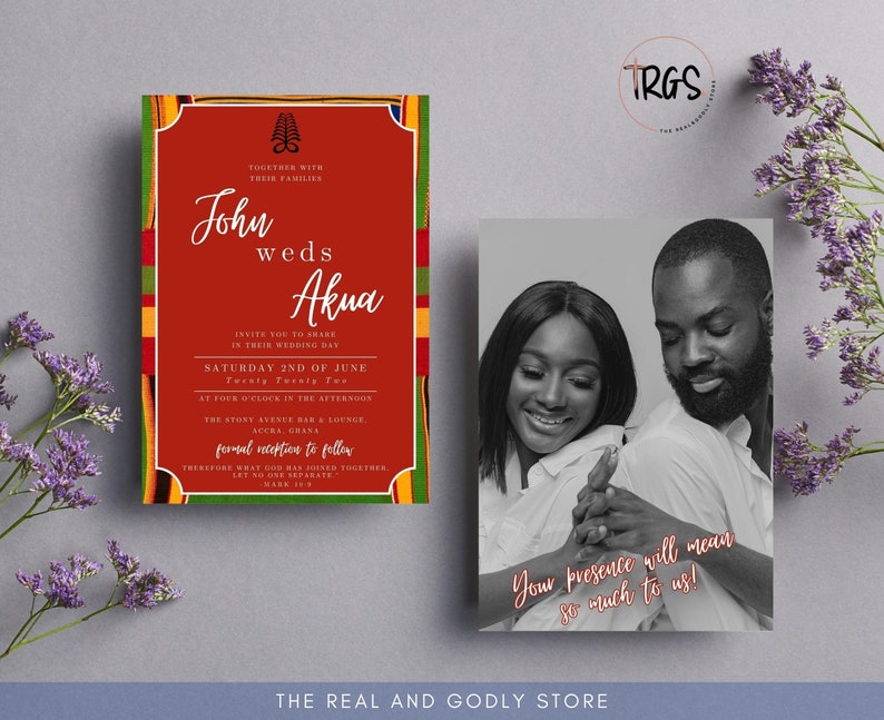 African Traditional Wedding Invitation | Program Timeline | Traditional ...