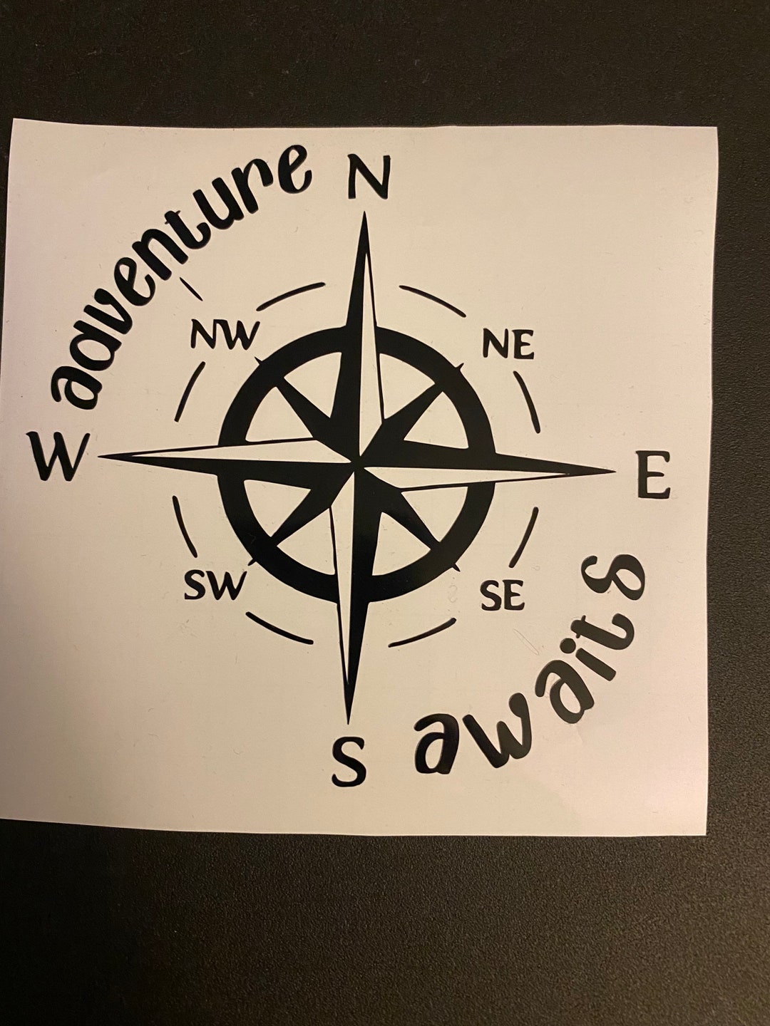 Adventure Awaits Compass Decal - Etsy