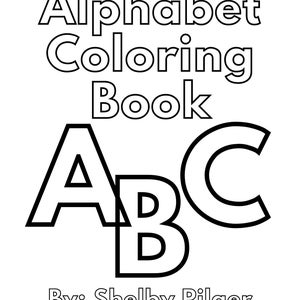 Kids Alphabet Coloring Pages - Etsy