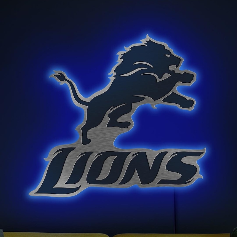 Neon Lions Football Sign - Etsy