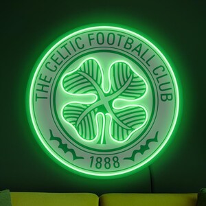 FC Celtic Neon Sign, FC Celtic Led Sign, FC Celtic Logo, Celtic ...