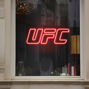 Ufc Neon Sign, Ufc Led Sign, Ufc Neon Light, Ufc Logo Light, Boxing ...