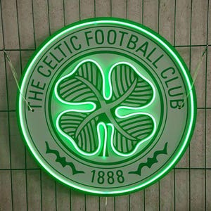 FC Celtic Neon Sign, FC Celtic Led Sign, FC Celtic Logo, Celtic ...