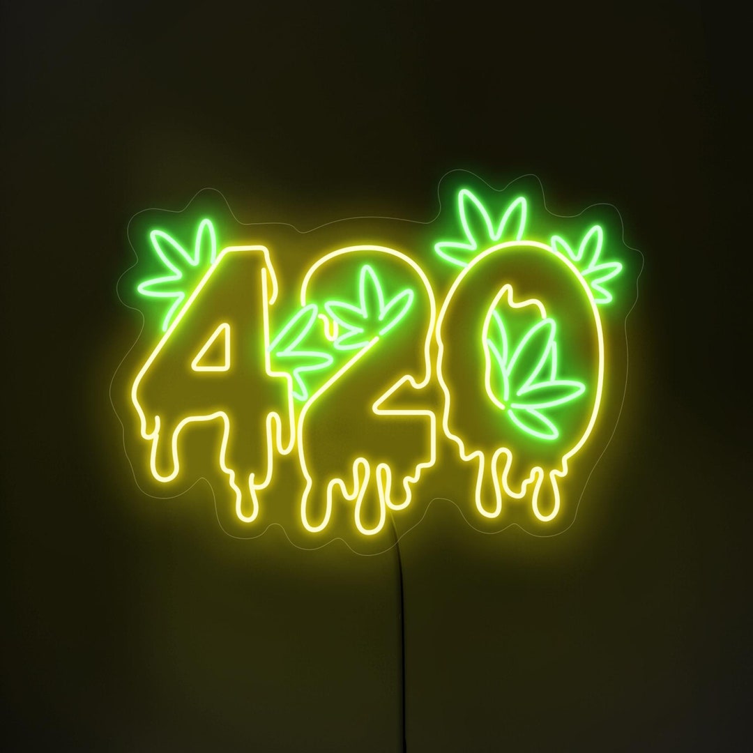 420 Weed Neon Sign, Marijuana Neon Sign, Four Twenty Led Sign, Smoke Neon Sign, Cannabis Neon ...