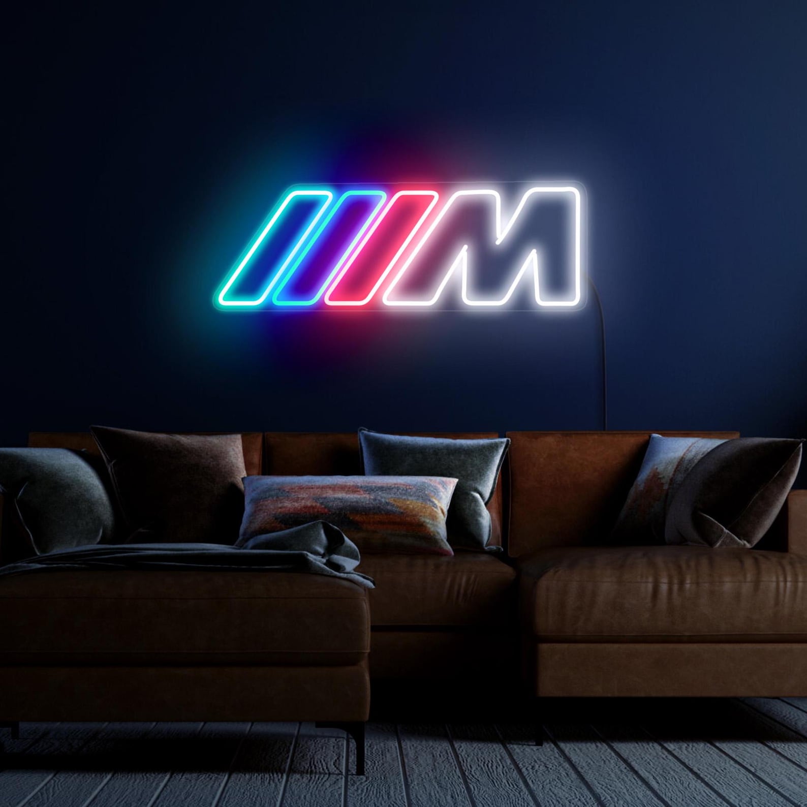 M Logo Neon Sign, M Logo Car Decor, Car Logo Neon Sign, Garage Neon ...