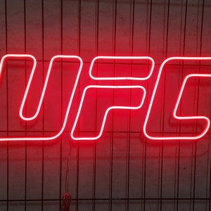 Ufc Neon Sign, Ufc Led Sign, Ufc Neon Light, Ufc Logo Light, Boxing ...