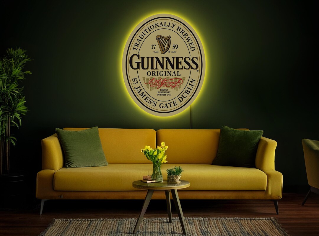 Guinness Neon Sign, Guinness Led Sign, Guinness Logo, Guinness Label ...