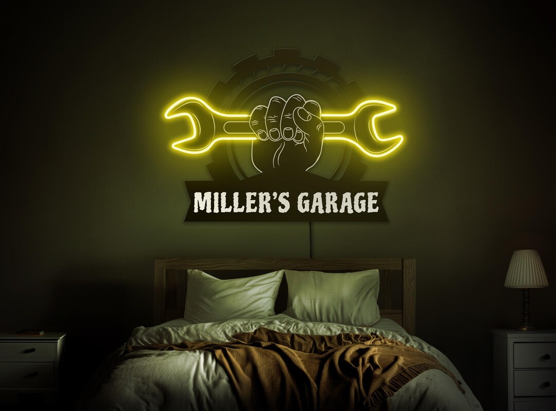 Custom Garage Neon Sign, Personalized Garage Led Sign, Garage Led Sign ...
