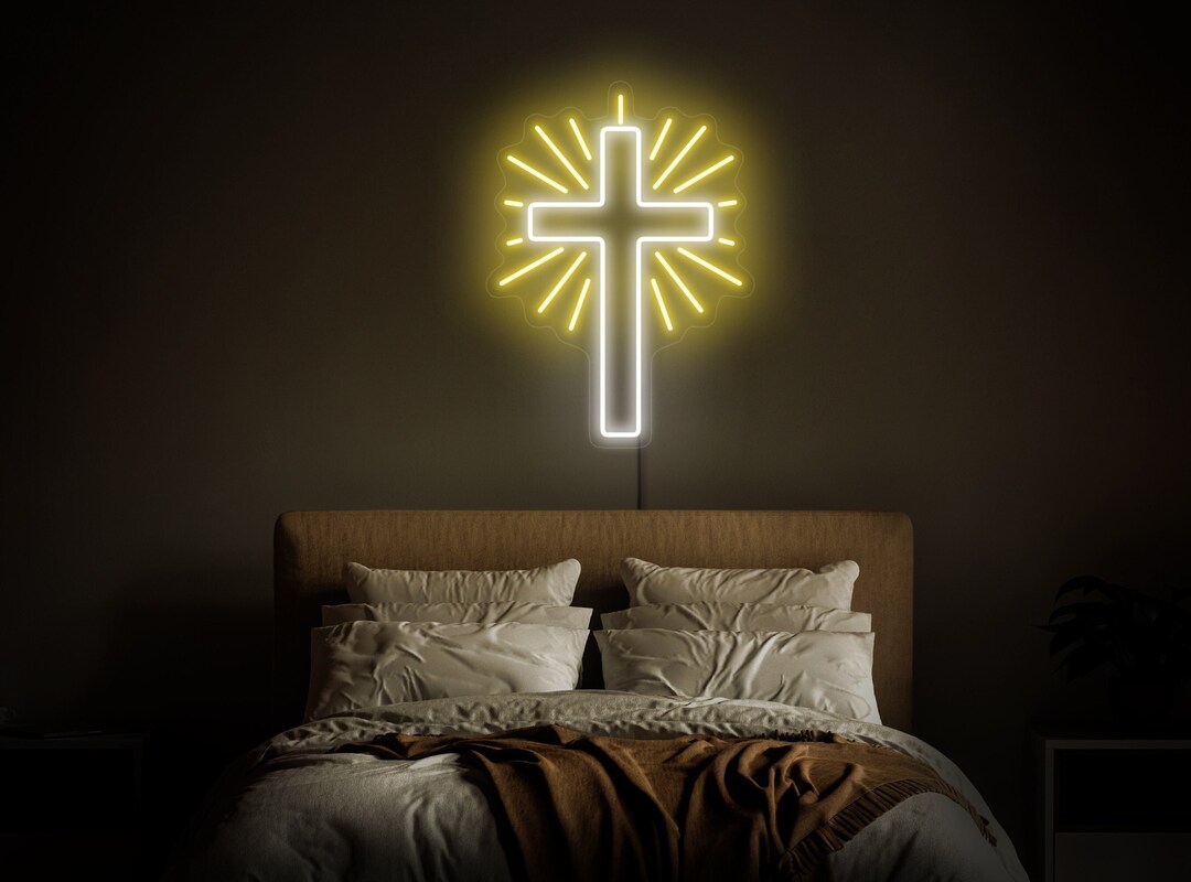 Cross Led Sign, Cross Neon Sign, Christian Neon Sign, Christian Cross ...