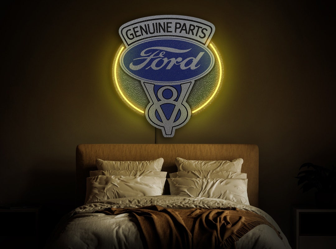 Ford Led Sign, Ford Logo, Ford V8 Sign, Ford Neon Sign, Garage Neon ...