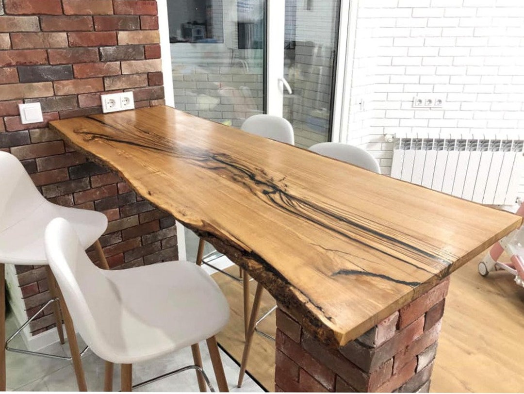 Live Edge Bar Table, Tabletop Wood, Wooden Counter Table, Countertop ...