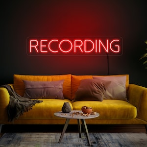 Recording Neon Sign, Recording Studio Sign, Recording Led Sign ...