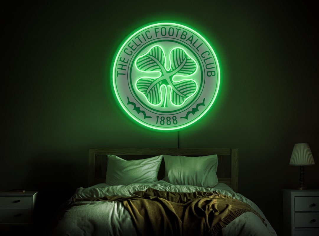 FC Celtic Neon Sign, FC Celtic Led Sign, FC Celtic Logo, Celtic ...