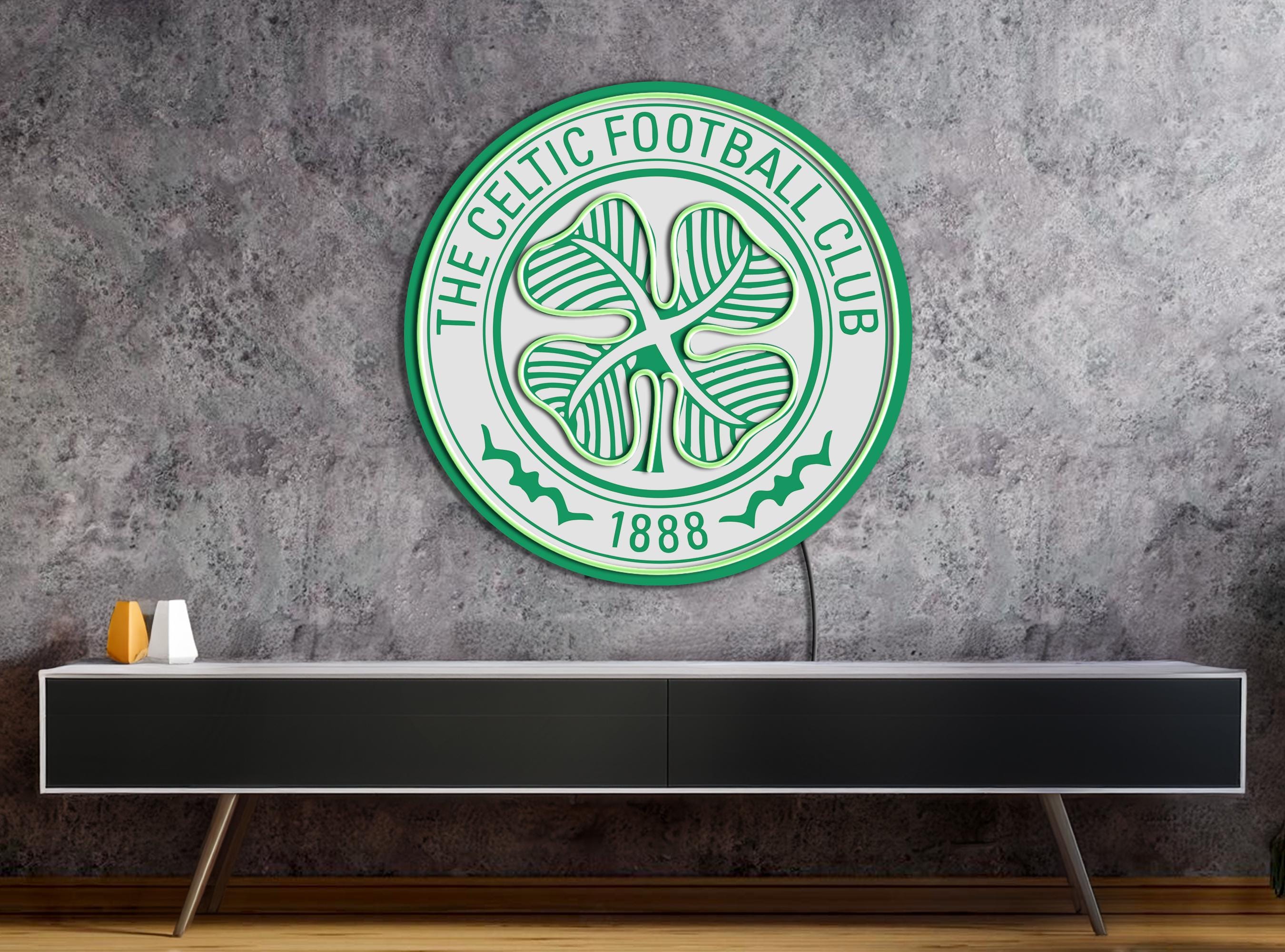 FC Celtic Neon Sign, FC Celtic Led Sign, FC Celtic Logo, Celtic ...